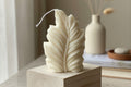 Minimalist Feather Candle - Handcrafted Soy Wax Sculpture for Elegance ...